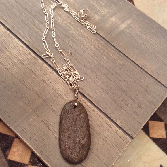 Handmade | Jewelry | Authentic Sterling Silver Chain Rock Pendant ...